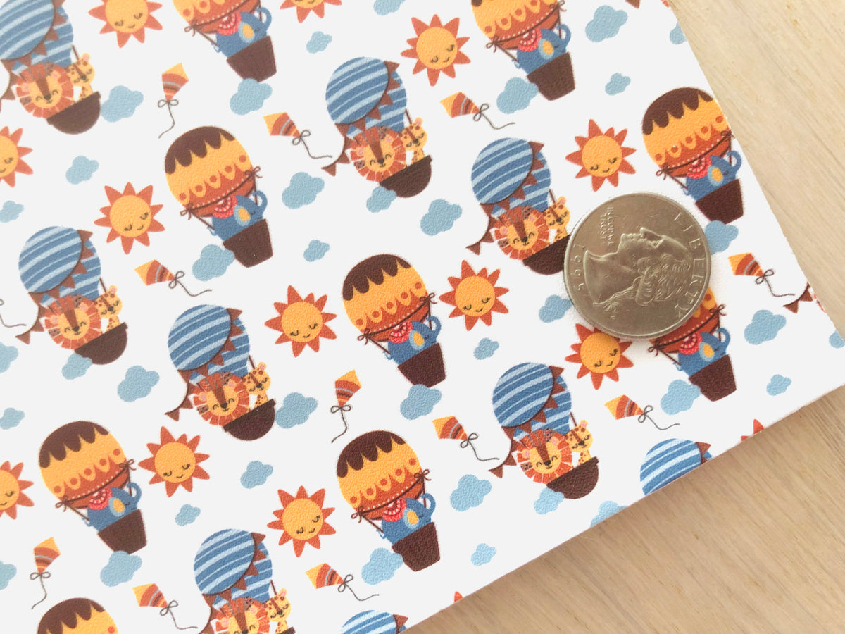 Custom Printed Smooth Leather Hot Air Balloon with Lion – UniqueRTS Leather