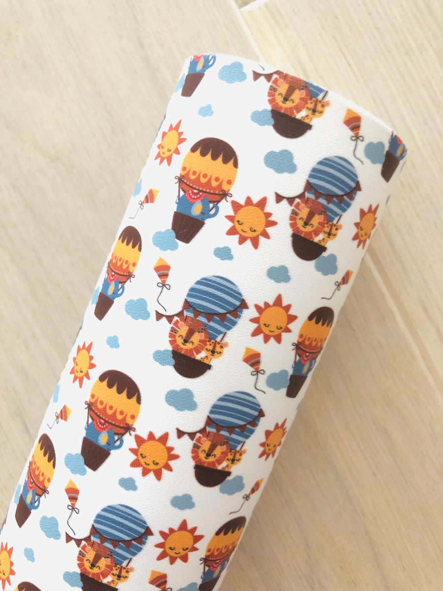 Custom Printed Smooth Leather Hot Air Balloon with Lion – UniqueRTS Leather