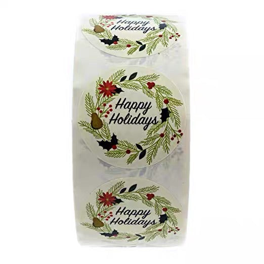Happy Holiday STICKERS (set of 50) – UniqueRTS Leather