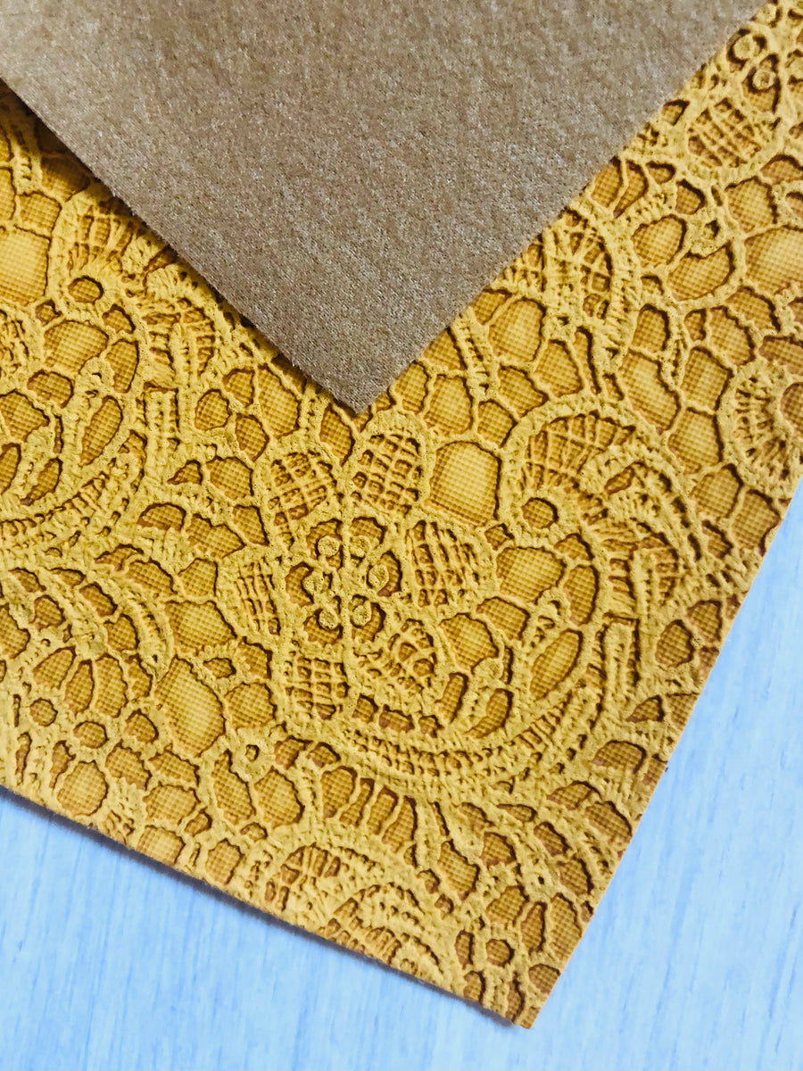 Embossed Lace Fabric Sheet - Fleece Backing – UniqueRTS Leather